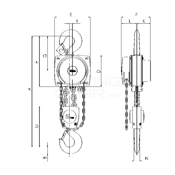 YALE Chain Block 360 - Lifting Gear AU