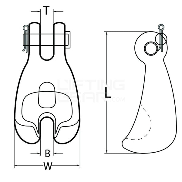 Austlift Clevis Claw Hook - Lifting Gear AU