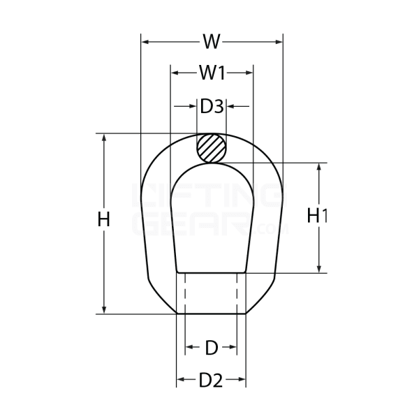 AUSTLIFT Eyebow Nut M24 (Lifting Loop) - Lifting Gear AU
