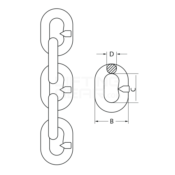 Grade 100 Alloy Chain (per metre) - Lifting Gear AU