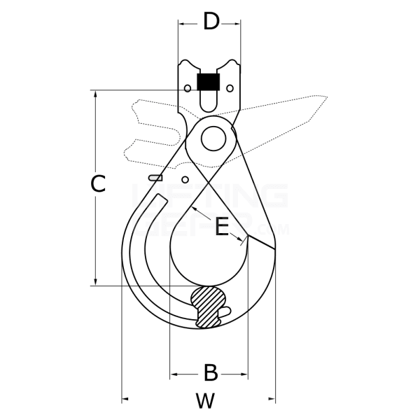 Grade 80 Self-Locking Hook - Clevis - Lifting Gear AU